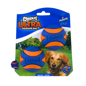 Ultra Squeaker Ball Small (2 Pack) - Durable Fetch Toy with Squeak